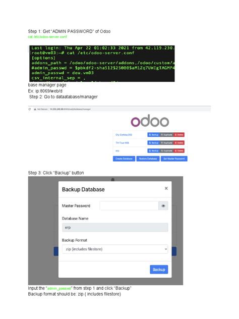 odoo backup db pdf