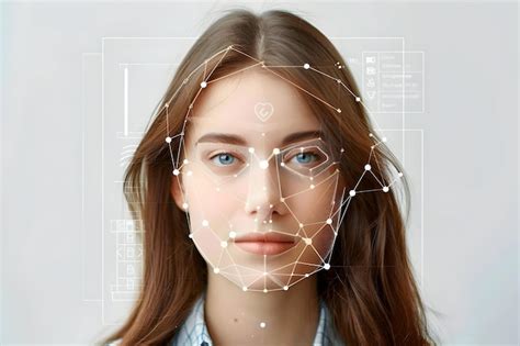 premium photo facial recognition technology biometric security and ai
