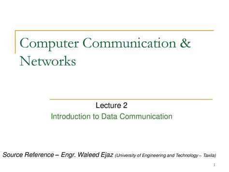 Data Communication Network Topology Lecture Notes Data Communication