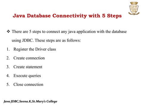 Computer Science Java Jdbc PPTX
