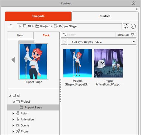 Using Embedded Puppet Stage Contents