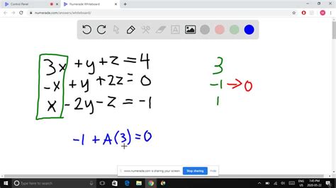 Solved Perform An Operation On The Given System That Eliminates The