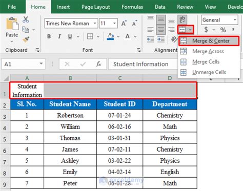 How To Create Title In Excel Spreadsheet Design Talk