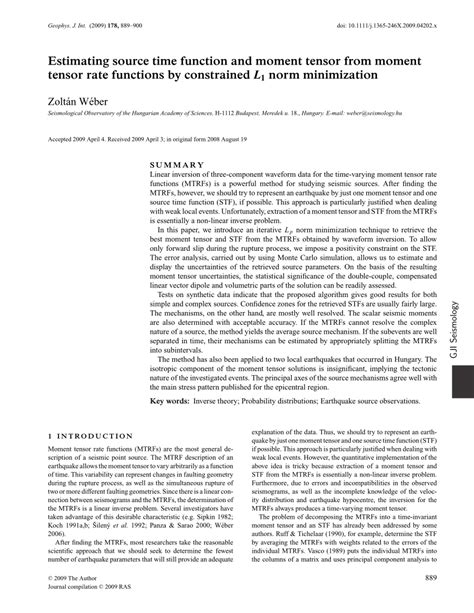 pdf estimating source time function and moment tensor from moment