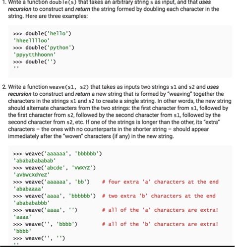 Solved 1 Write A Function Double S That Takes An