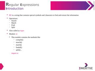 Python Regular Expressions PDF Programming Languages Computing