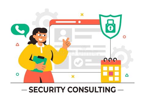 Security Consulting Illustration Featuring Information Technology And