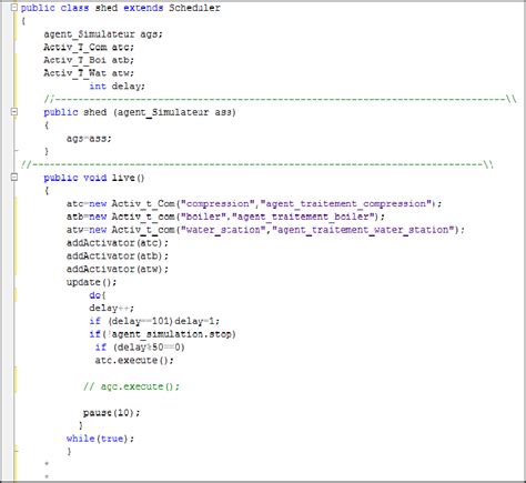 Parts Of Scheduler Java Code Of Simulator Download Scientific Diagram
