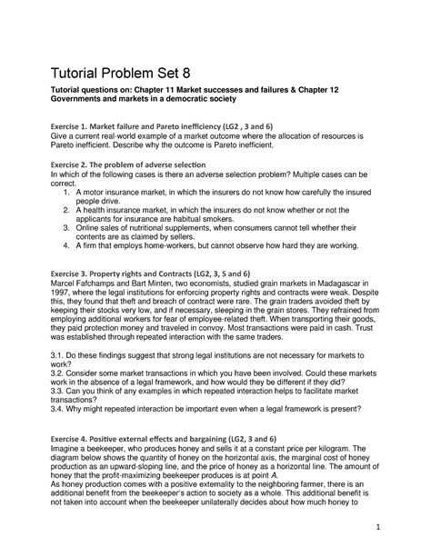 Tutorial Problem Set 8 Tps8 Final Without Answers 1 Tutorial Problem Set 8 Tutorial