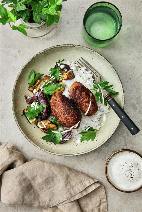 Kryddiga Kalkonjärpar Med Rostad Auberginesallad Recept Linas Matkasse