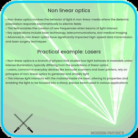 Non Linear Optics Basics Phenomena And Uses