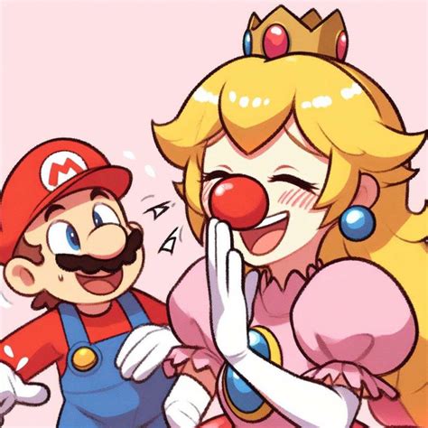 Princess Peach Sporting A Red Clown Nose By Lettucefan65 On Deviantart