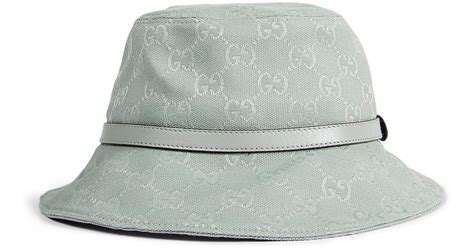 Gucci Gg Canvas Bucket Hat In Gray Lyst