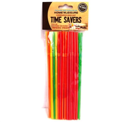 Drinking Straws 21cm Assorted Colours 40pc
