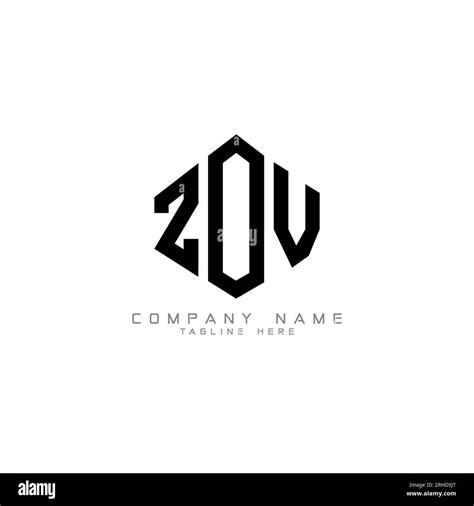 Zov Letter Logo Design With Polygon Shape Zov Polygon And Cube Shape