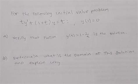 Solved Differential Equation Class Please Help Me Solve