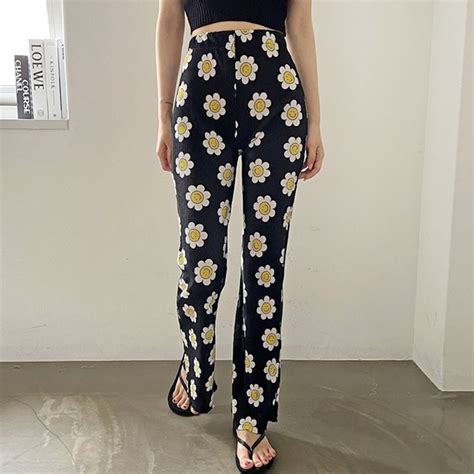 햇님 팬츠 그림프린팅 골지팬츠 골지바지 허리밴딩 여름바지 통바지 와이드팬츠 아이스팬츠 주름팬츠 9부 편안한바지 햇님나염