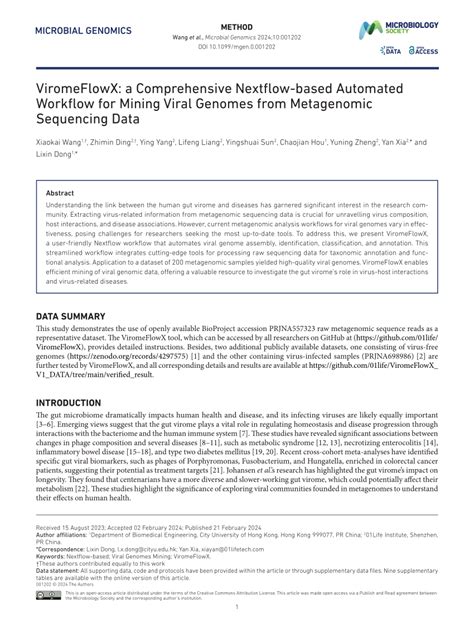 Pdf Viromeflowx A Comprehensive Nextflow Based Automated Workflow