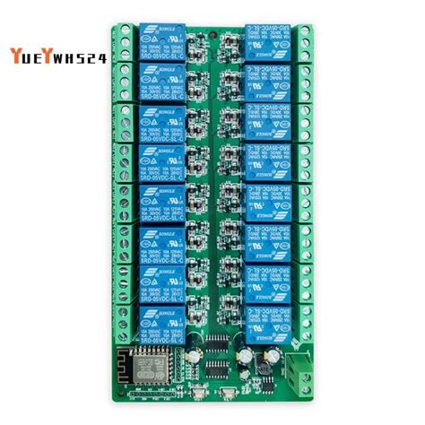 Esp8266 Wifi 16 ช่องโมดูลรีเลย์ Esp 12f บอร์ดพัฒนาไฟ โมดูลรีเลย์ 16 ทิศทาง โหมดซัพพลาย