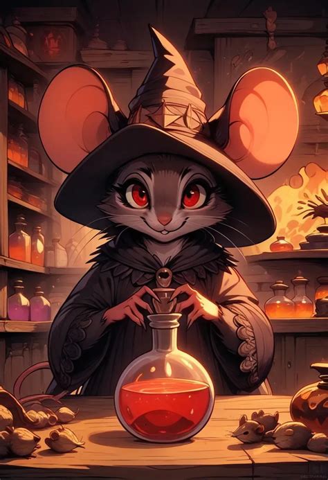 Witch Mouse In Potion Shop Stable Diffusion Ai Image Diffus