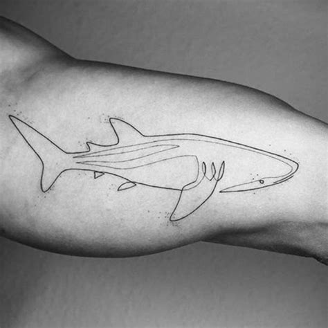 Great White Shark Silhouette Tattoo