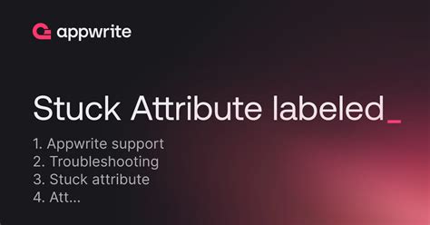 stuck attribute labeled threads appwrite