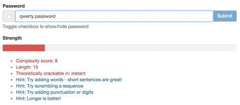 Sane Password Strength Validation For Django With Zxcvbn Scot Hacker