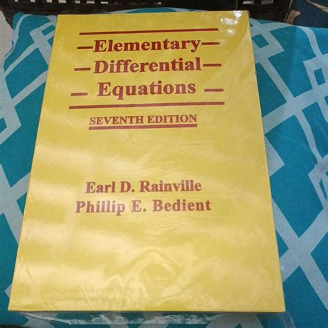 Elementary Differential Equations 7th Edition Shopee Philippines