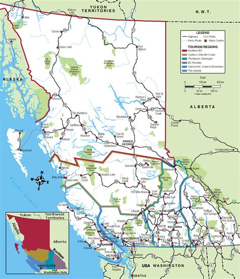 Detailed Map Of Bc Canada