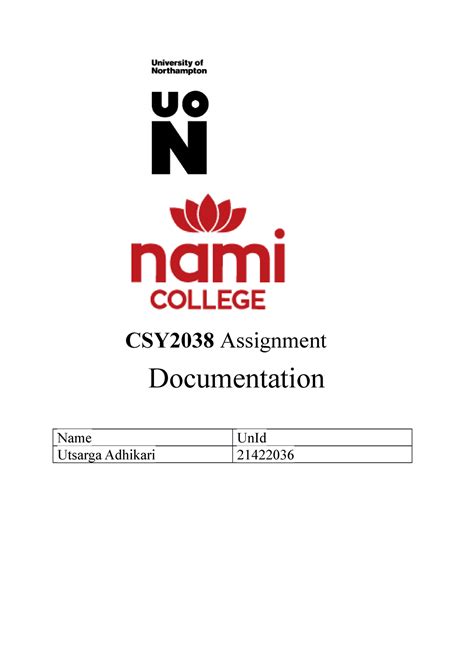 csy2038 assignment 2 siddharth csy2038 assignment documentation name