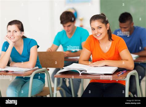 Students Studying In Class