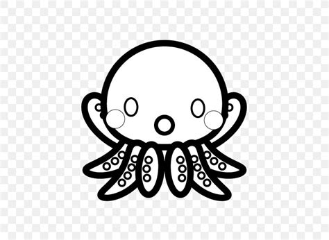 Cute Octopus Clipart Black And White
