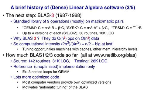 Ppt Communication Avoiding Algorithms For Dense Linear Algebra