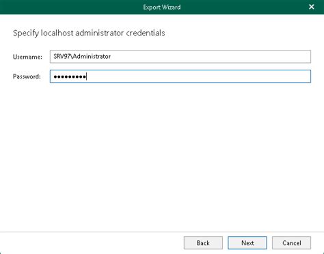 Step 5 Specify Target Host Credentials Veeam Backup Explorers Guide