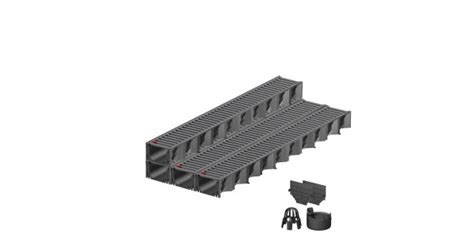 Set 4 Rigole Aco Self Hexaline 20 Din Polipropilena Grătar Nervurat