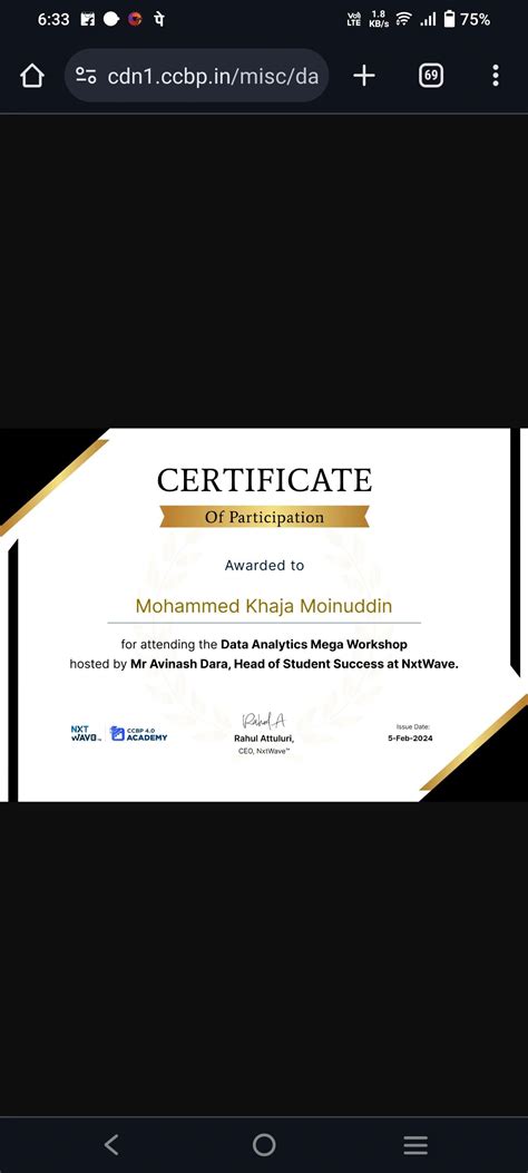 Mohammed Khaja Moinuddin On Linkedin Nxtwave Ccbp Ccbpacademy