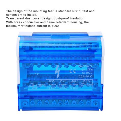 Buy Heavy Duty Bus Bar Power Distribution Box Terminal Block Din Rail Distribution Box 4 Level