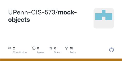 Github Upenn Cis 573mock Objects