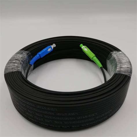 SC UPC SC UPC Simplex SM G657A2 2 5mm 50M LSZH Black Jacket FTTH Fiber Optical Patch Cord