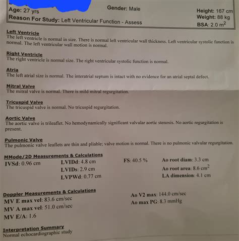Echocardiogram Result Is This Normal Does Mild Mitral Reguritation
