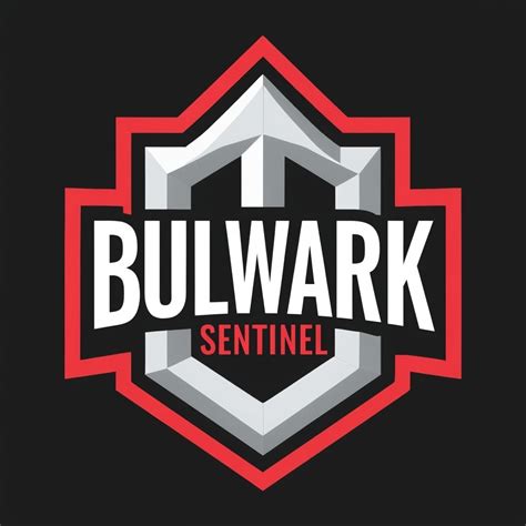 Strong Geometric Shield Logo Design On Vibrant Blue Background Playground