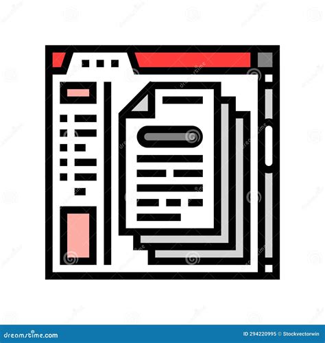 Api Documentation Technical Writer Color Icon Vector Illustration Stock Illustration