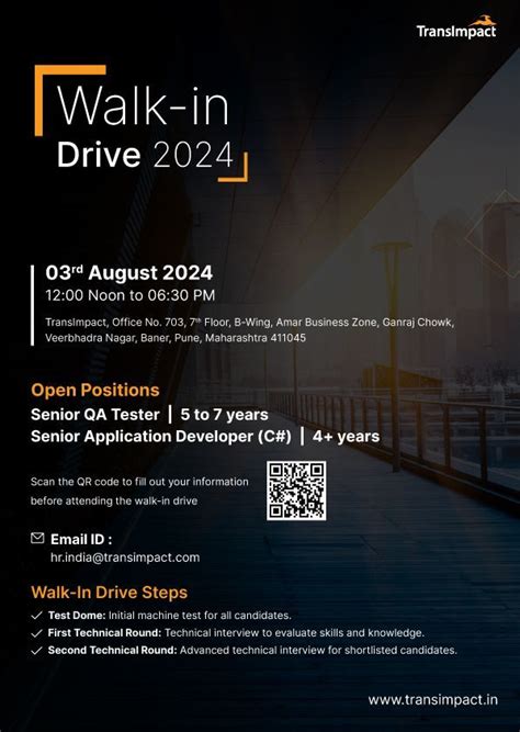 Harsha Palan On Linkedin Transimpact Opportunity Walkindrive Hiring Puneitjobs Seniorqa
