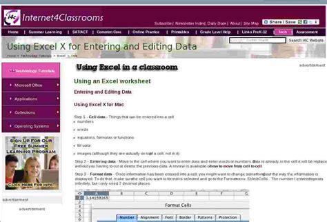 Using An Excel X Mac Worksheet Entering And Editing Data