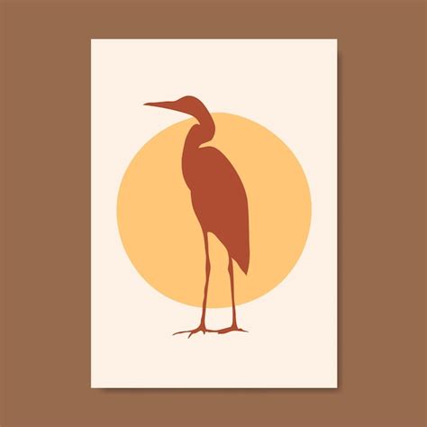 Premium Vector Wall Decoration Abstract Bird Shape Art Image In