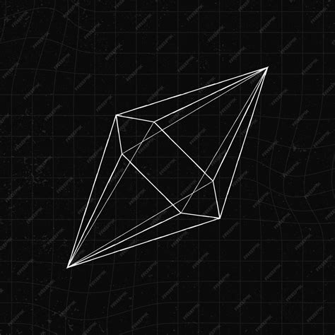 Free Vector 3d Hexagonal Bipyramid On A Black Background Vector Free Vector 3d Hexagonal Bipyramid On A Black Background Vector