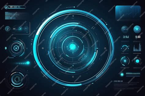 Premium Photo Futuristic Circle Vector Hud Gui Ui Interface Screen