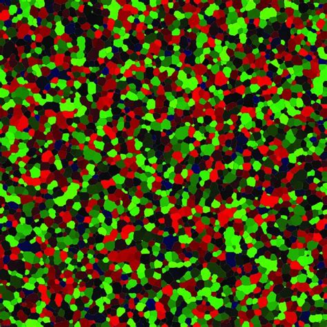 2d Grain Structure After 200 000 Time Steps Isotropic Grain Growth