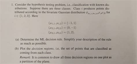 1 Consider The Hypothesis Testing Problem Ie