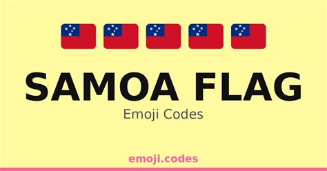 Samoa Flag Emoji Codes 🇼🇸🌄🌴🌊 — 56 Combinations To Copy And Paste